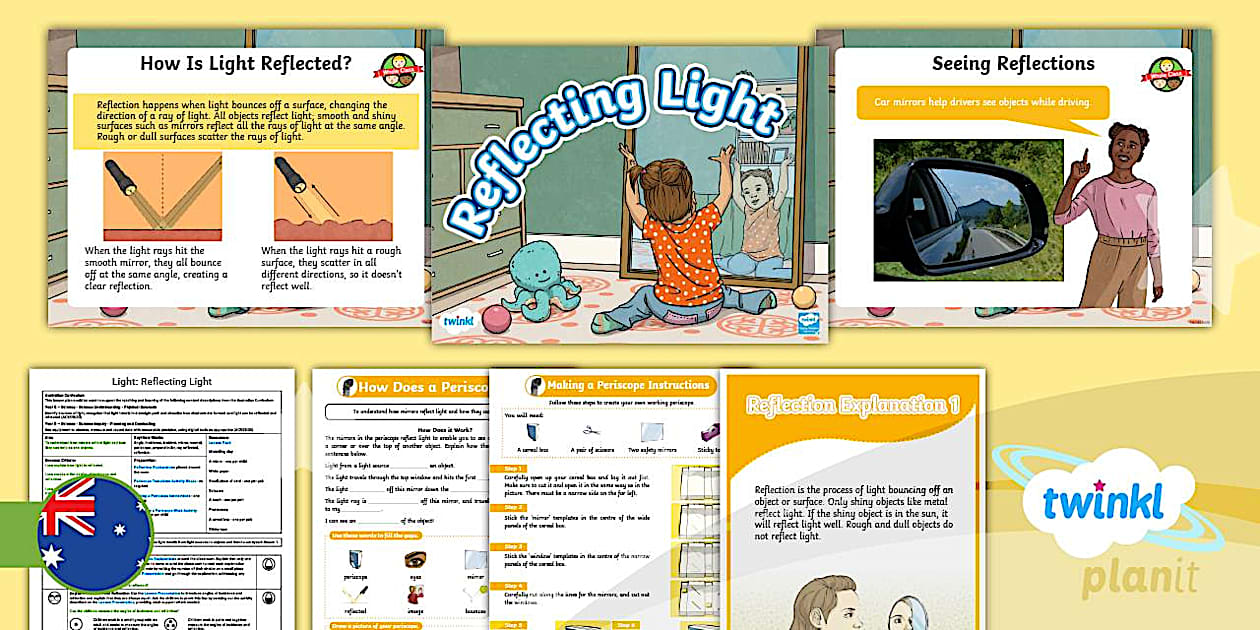 Year 5 Science Light Lesson 2 Reflecting Light - Twinkl
