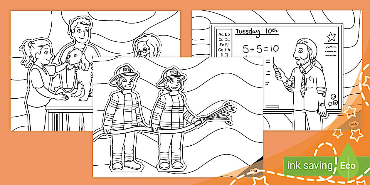 Different Jobs Colouring Pages: Traditional Jobs (Ages 5 - 7)