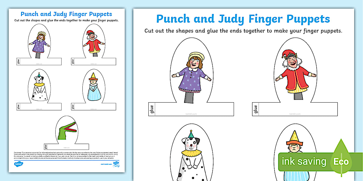 Punch and Judy Finger Puppets