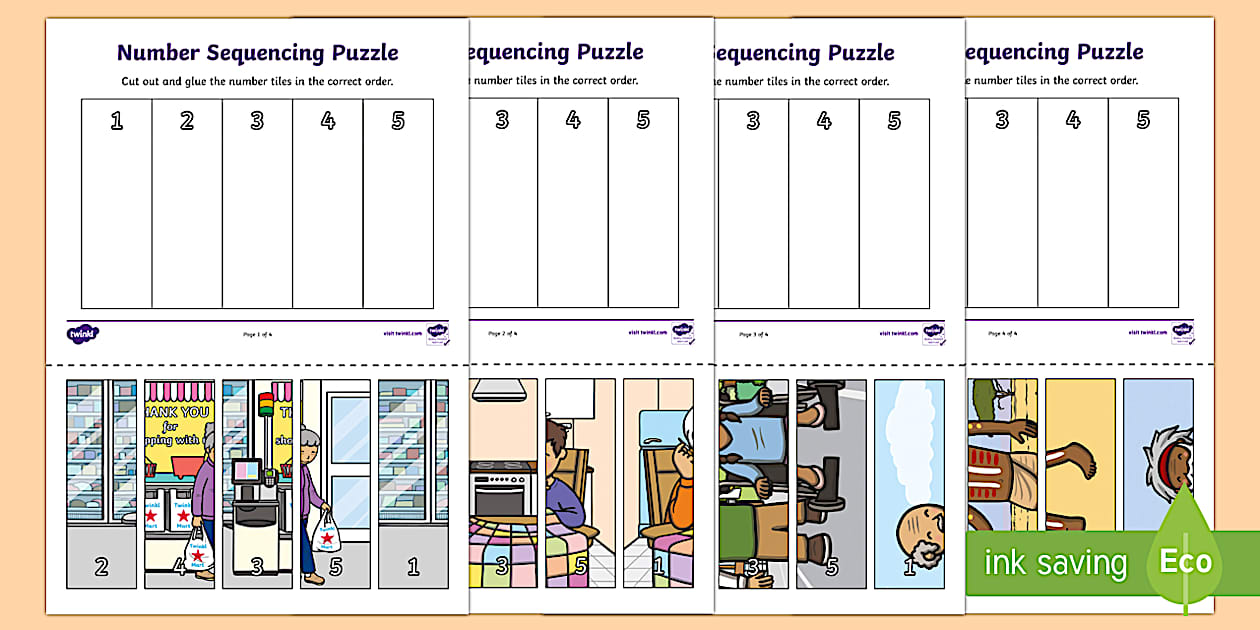 TAS Grandparents Day Number Sequencing Puzzle (teacher made)