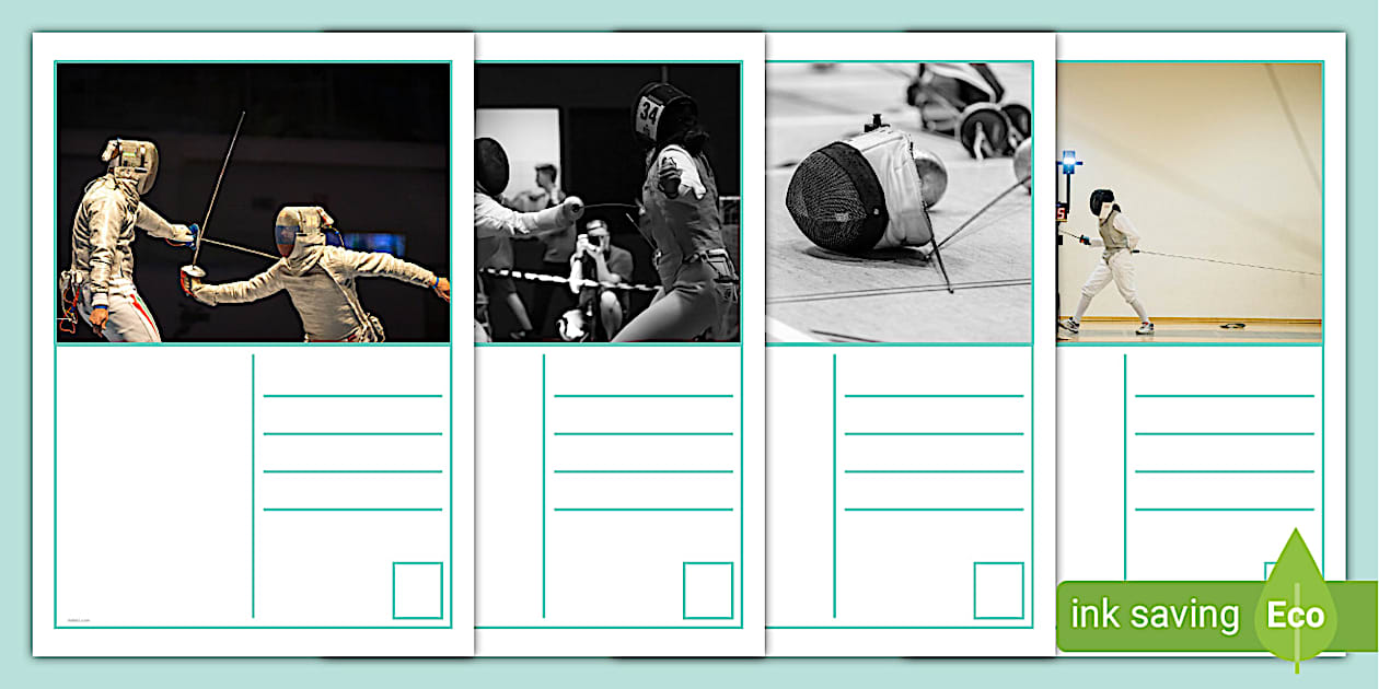 Fencing Postcards | Stationery | Twinkl | Postcards | KS1