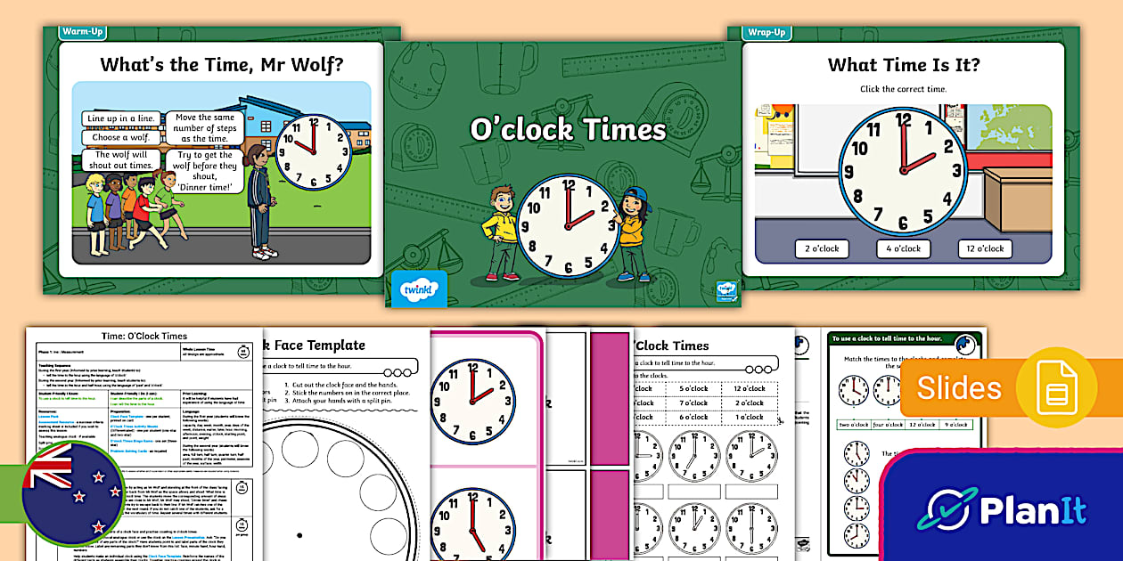 Phase 1 Time: Tell Time to the Hour Using Analogue Clocks Lesson 1