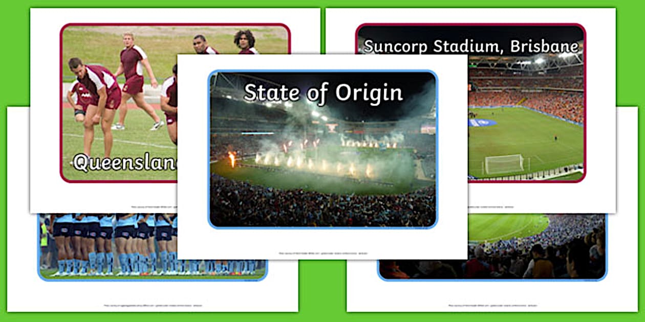 Editable State of Origin Display Photos (teacher made)