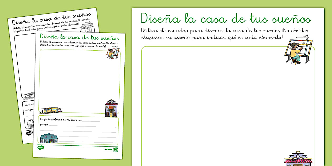 Ficha de actividad: Diseña la casa de tus sueños - Twinkl