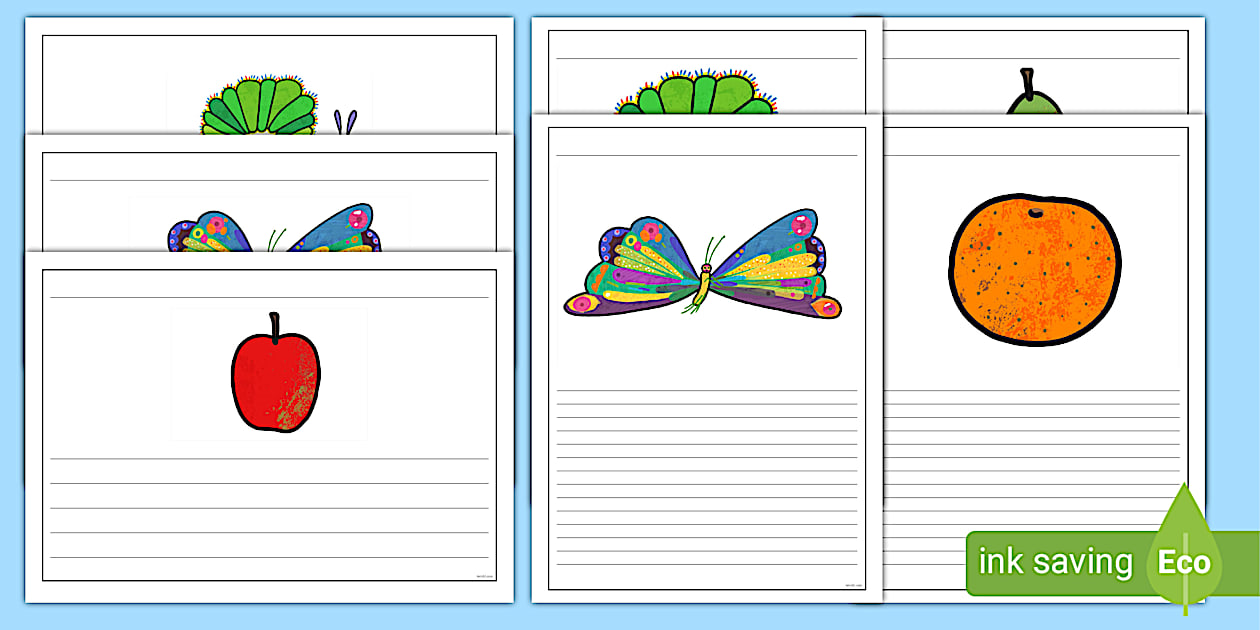 Editable Writing Frames to Support Teaching on The Very Hungry Caterpillar