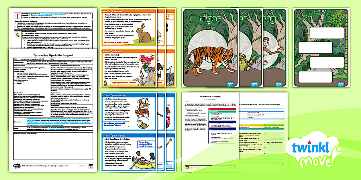 👉 Twinkl Move PE - Reception Gymnastics: Gym in the Jungle Lesson 6 ...