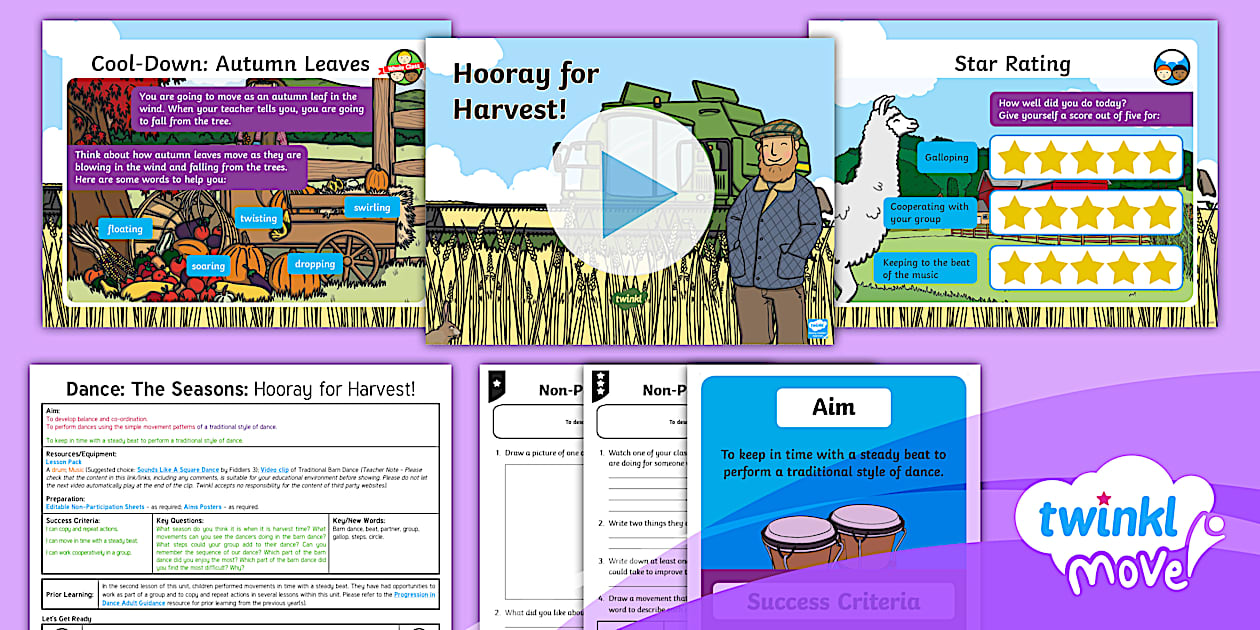 👉 Harvest Dance Ideas - Autumn Leaves Dance - Twinkl Move KS1
