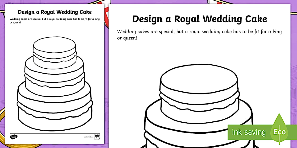 Design a Royal Wedding Cake Worksheet / Worksheet - Twinkl