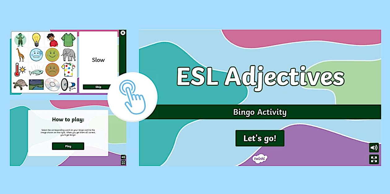 ESL Adjectives Bingo | ESL Interactive Games | Twinkl