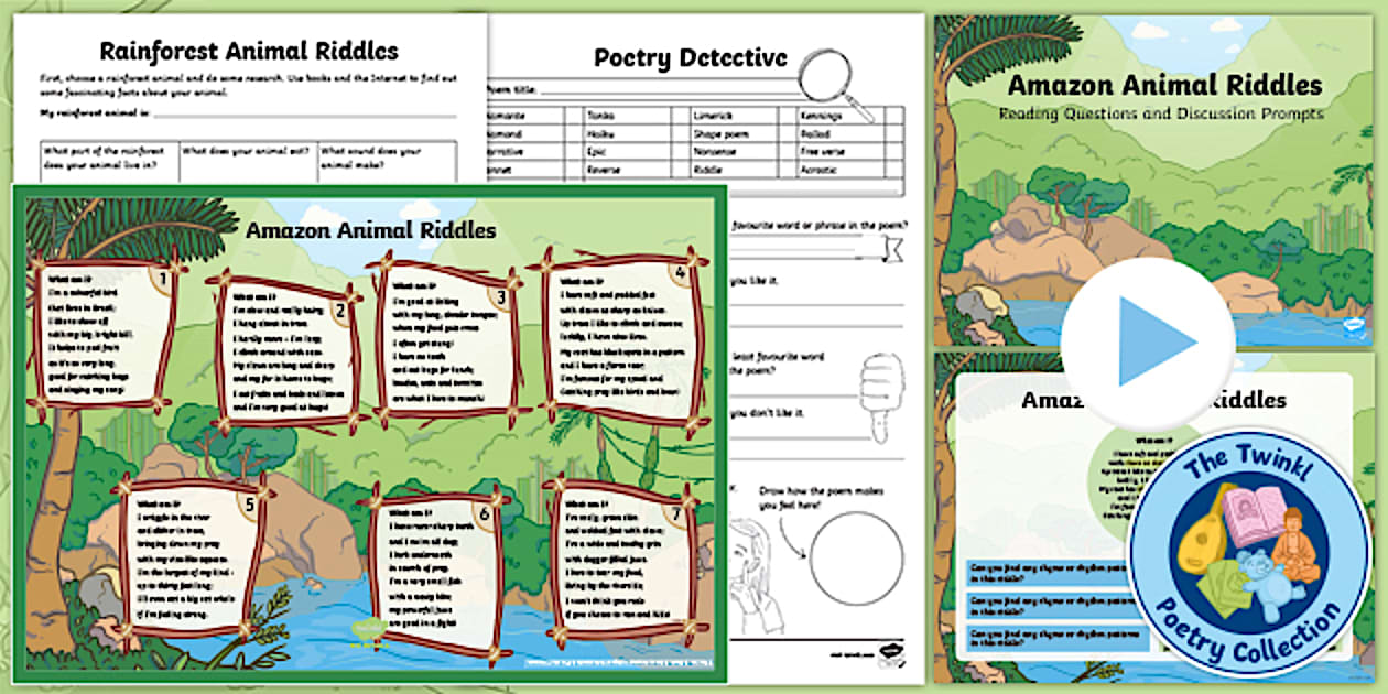 What Am I?' Amazon Rainforest Animal Riddles for KS2