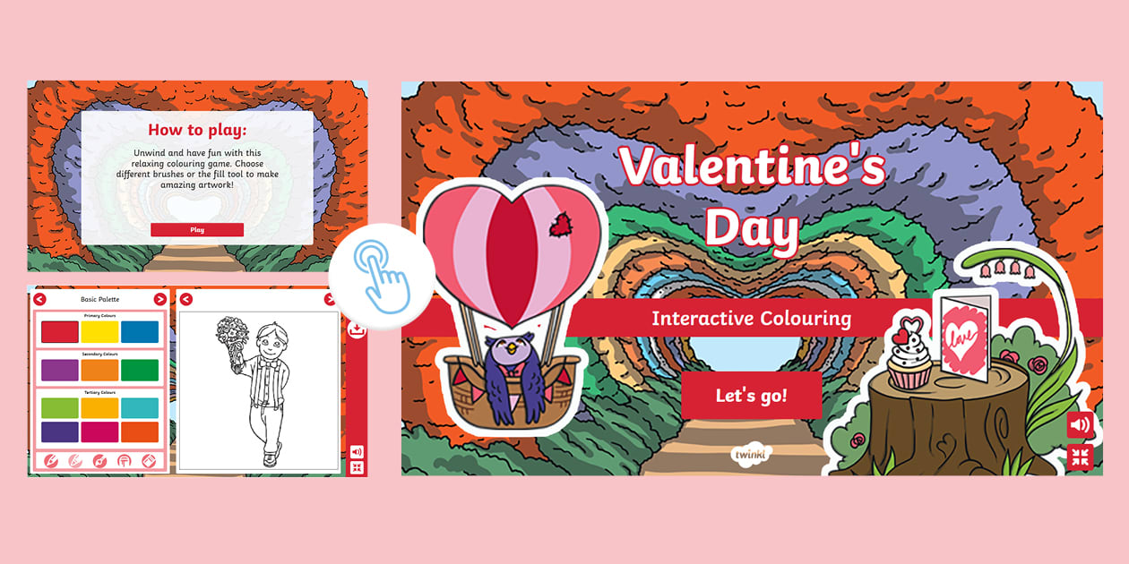 Valentine's Day Interactive Colouring (teacher made)