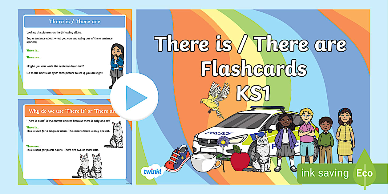 There is / There are Flashcard PowerPoint - KS1 - Twinkl