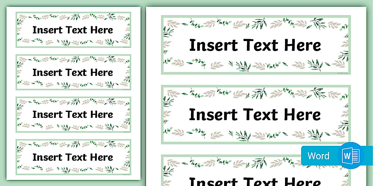 Editable Botanical Drawer Labels (teacher made) - Twinkl