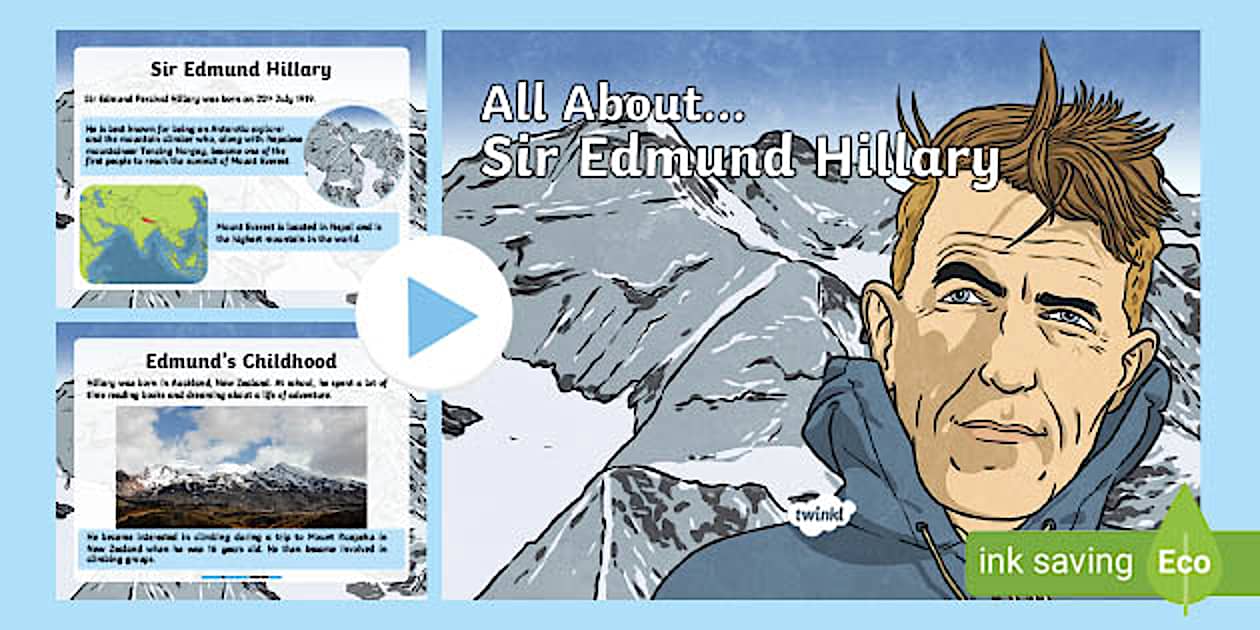 All About Sir Edmund Hillary PowerPoint - Twinkl