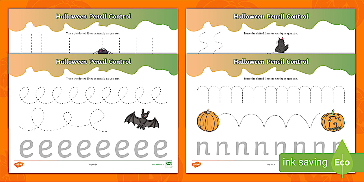 Fine Motor Skills: Halloween Pencil Control Activities