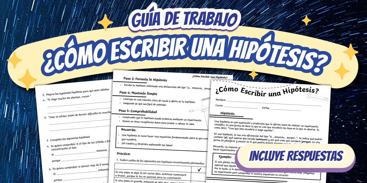 Guía de Trabajo | Hipótesis | Método Científico | Ciencias