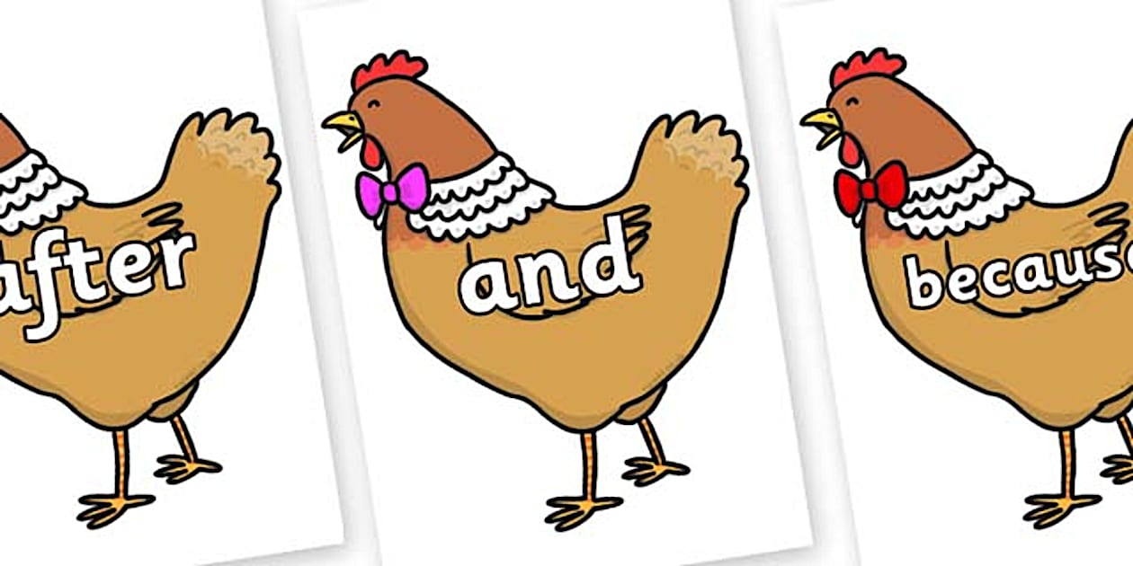 Cursive Connectives on Henny Penny (teacher made) - Twinkl