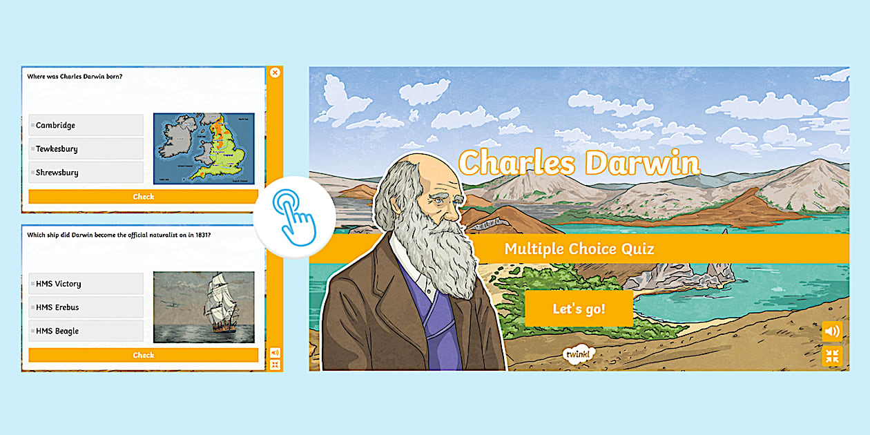 Charles Darwin Multiple Choice Quiz - Twinkl - KS2 - Twinkl