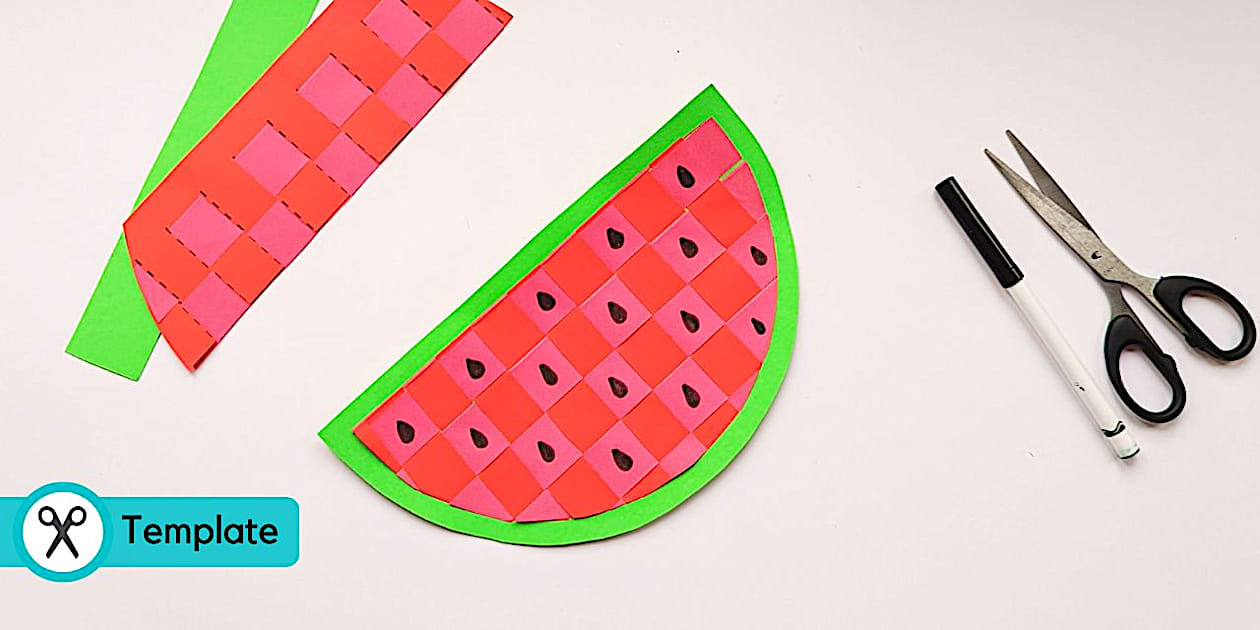 Watermelon Weaving Craft | Summer Crafts (teacher made)