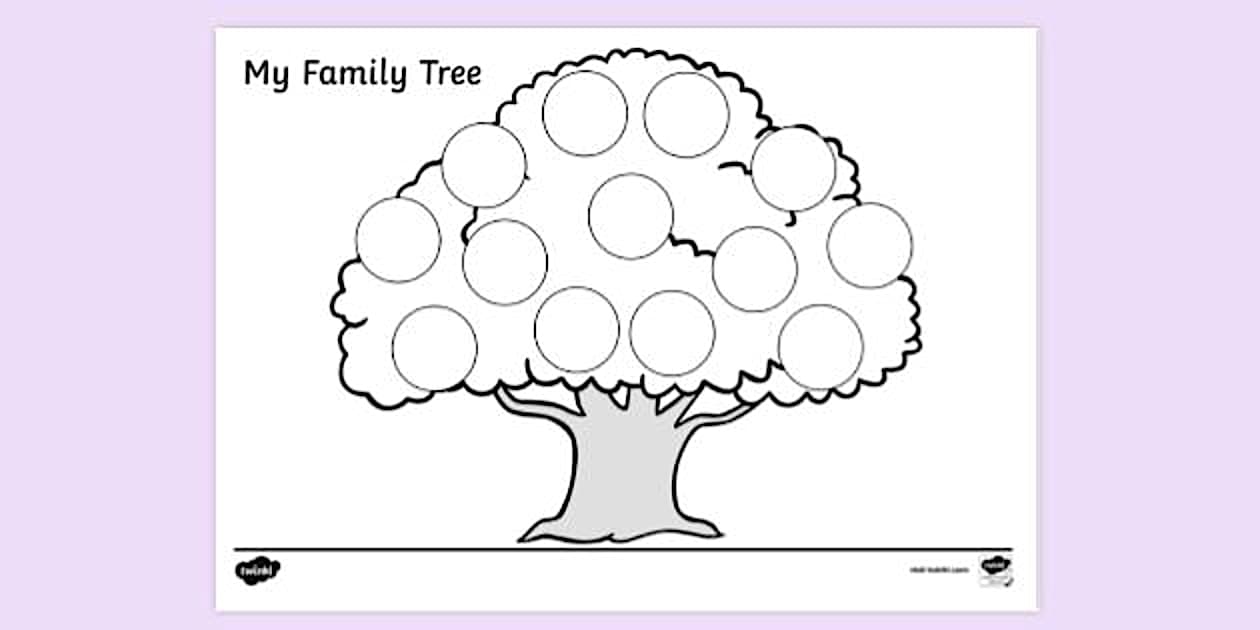 Family Tree Colouring Page - Parents - Educational Resources