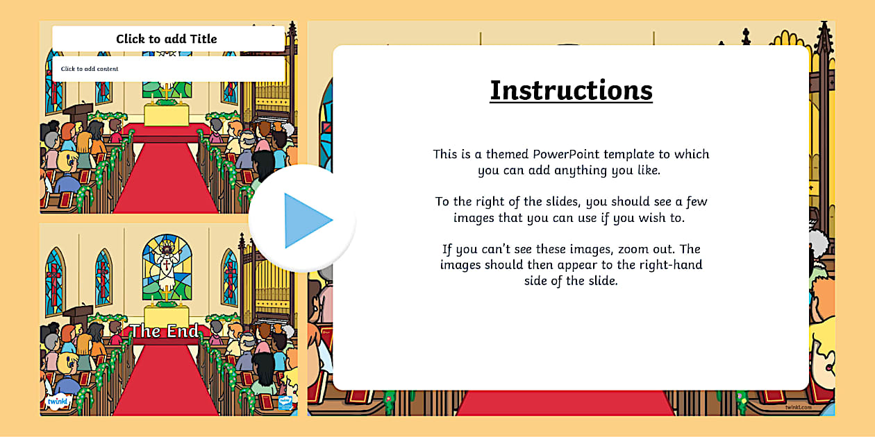 Editable Church Themed PowerPoint Templates (teacher made)