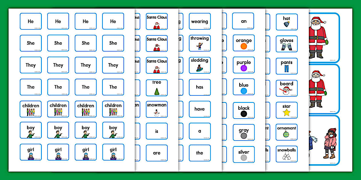 Sentences About Winter Cards | ELA Resource | Twinkl USA