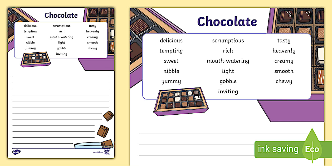 Chocolate Poem Template | Twinkl | KS1 | Poetry | English