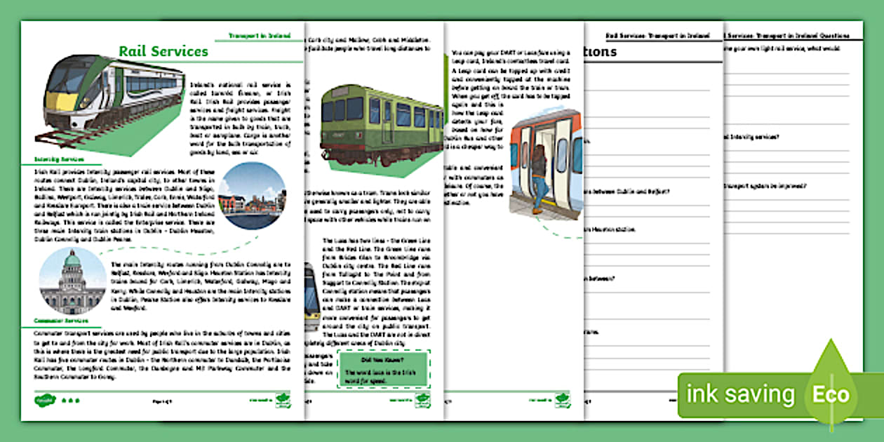 Rail Transport in Ireland: Reading Comprehension