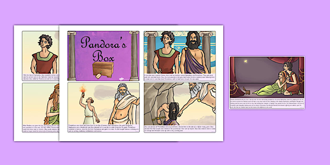 Pandoras Box Ancient Greek Myth Story Cards - ancient greece