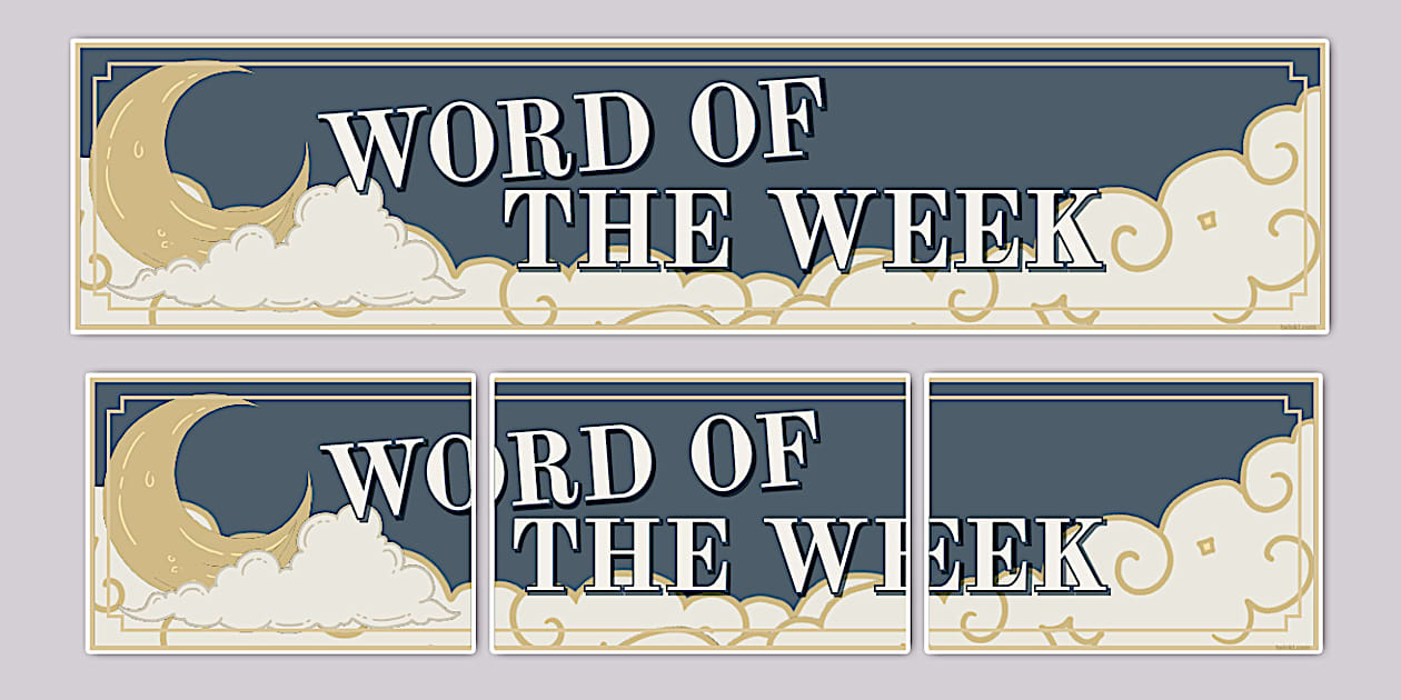 Celestial-Themed Word of the Week Display Banner - Twinkl