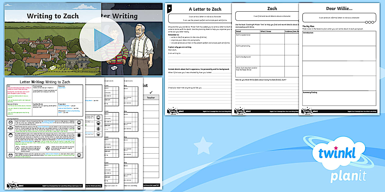 World War II: Goodnight Mister Tom Y5 Letter Writing Genre Unit Pack to