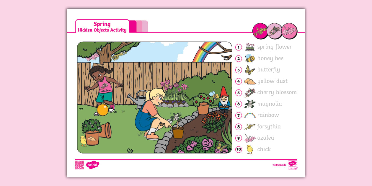 04 Teacher I Am Done ⅼ Spring Hidden Objects Activity