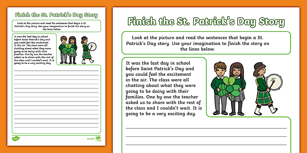 Finish the St. Patrick's Day Story Writing Template