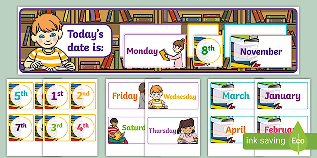 Books Calendar (teacher made) - Twinkl