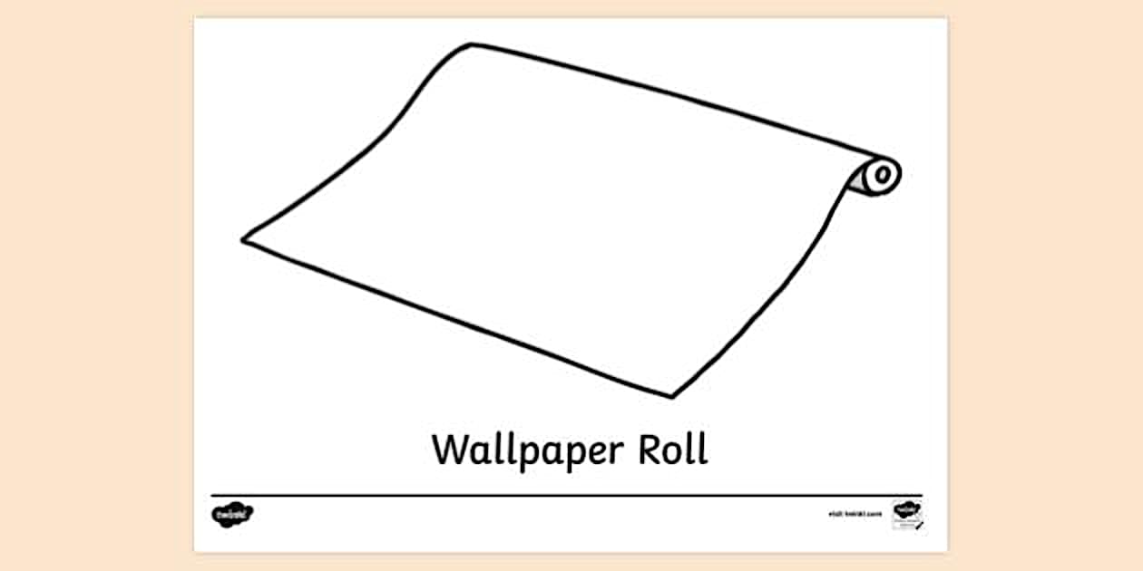 Wallpaper Roll Colouring Sheet | Colouring Page - Twinkl