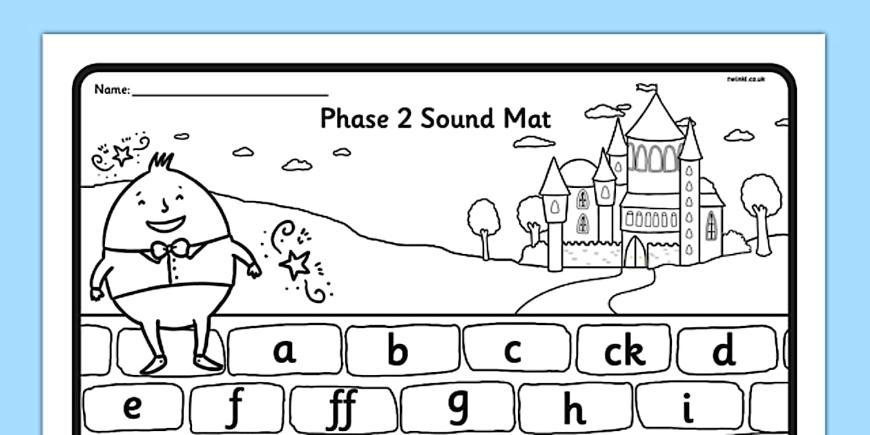 Editable Humpty Dumpty Themed Phase 2 Sound Mat - Twinkl