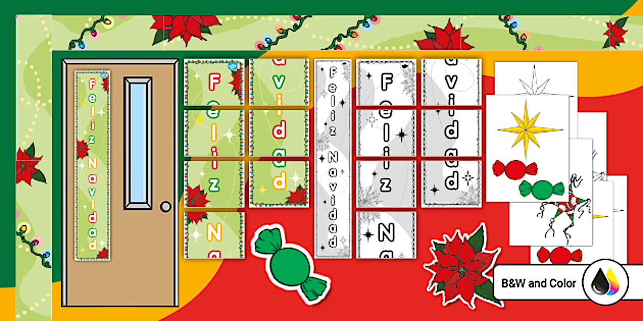 Feliz Navidad Door Decorating Pack