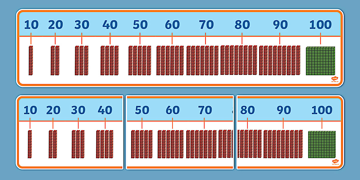 * NEW * Base 10 Number Line - KS1 (teacher made) - Twinkl