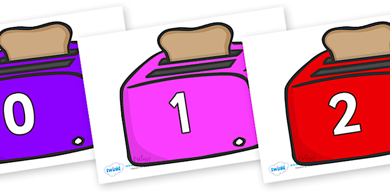 Numbers 0-31 on Toasters (teacher made) - Twinkl