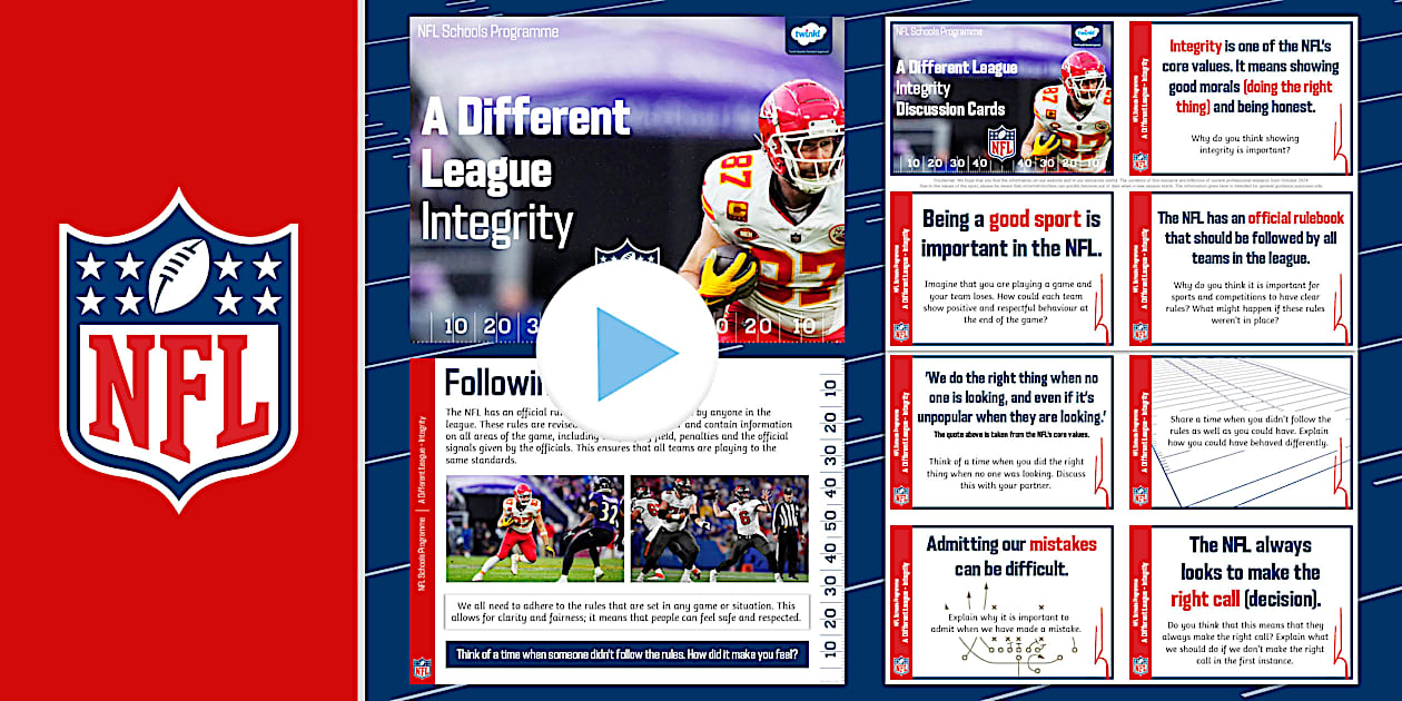 NFL: A Different League - Integrity Lesson | Twinkl