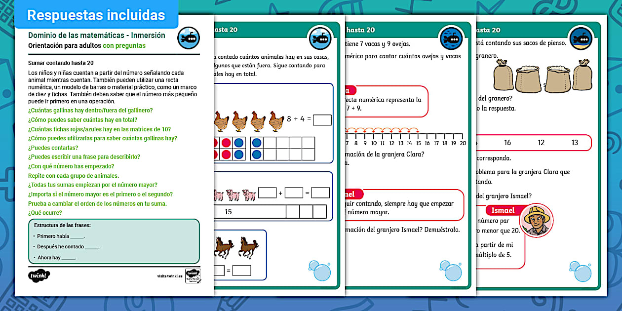 Dominio de las matemáticas en 1º de Primaria: Unidad 1 - Sumar contando ...