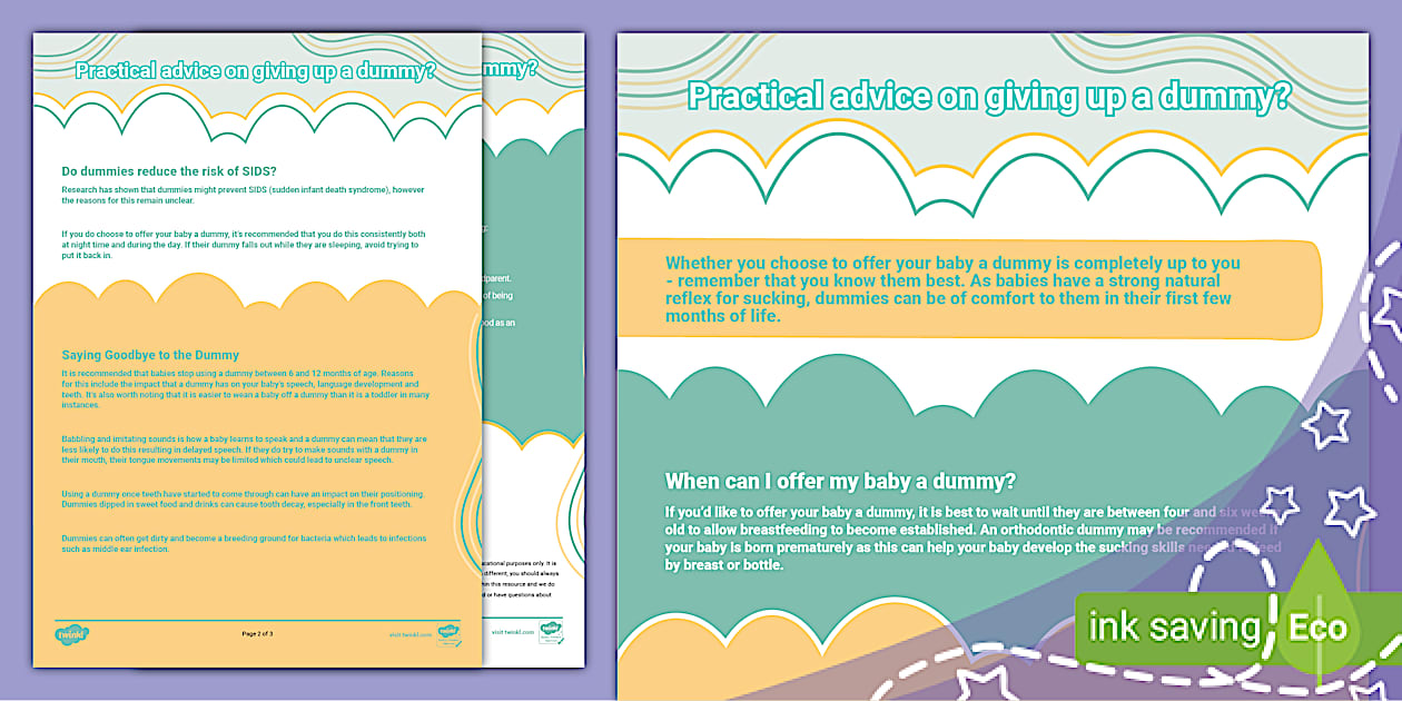 Information Sheet: Dummies (teacher made) - Twinkl