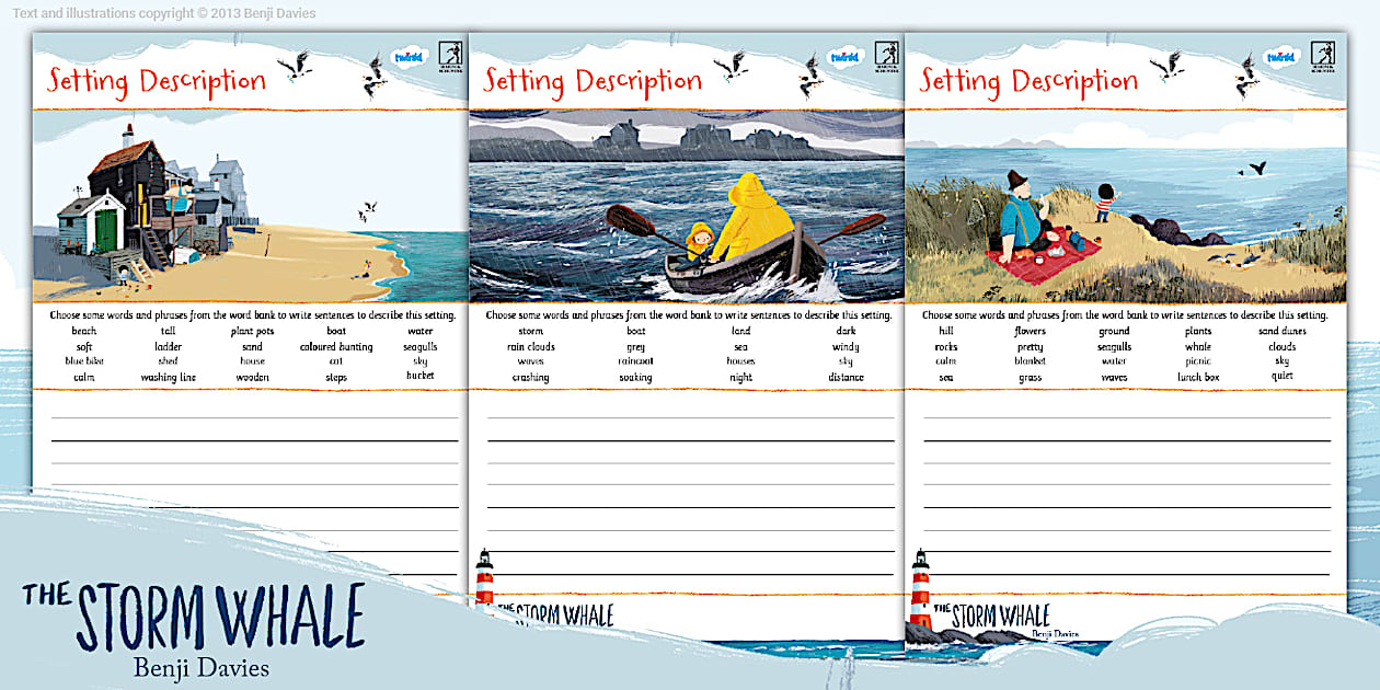 FREE! - The Storm Whale: Setting Description (teacher made)