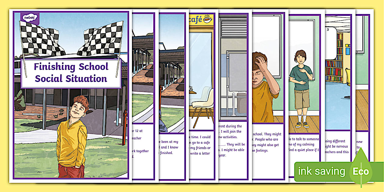 Finishing School Social Situation (teacher made) - Twinkl