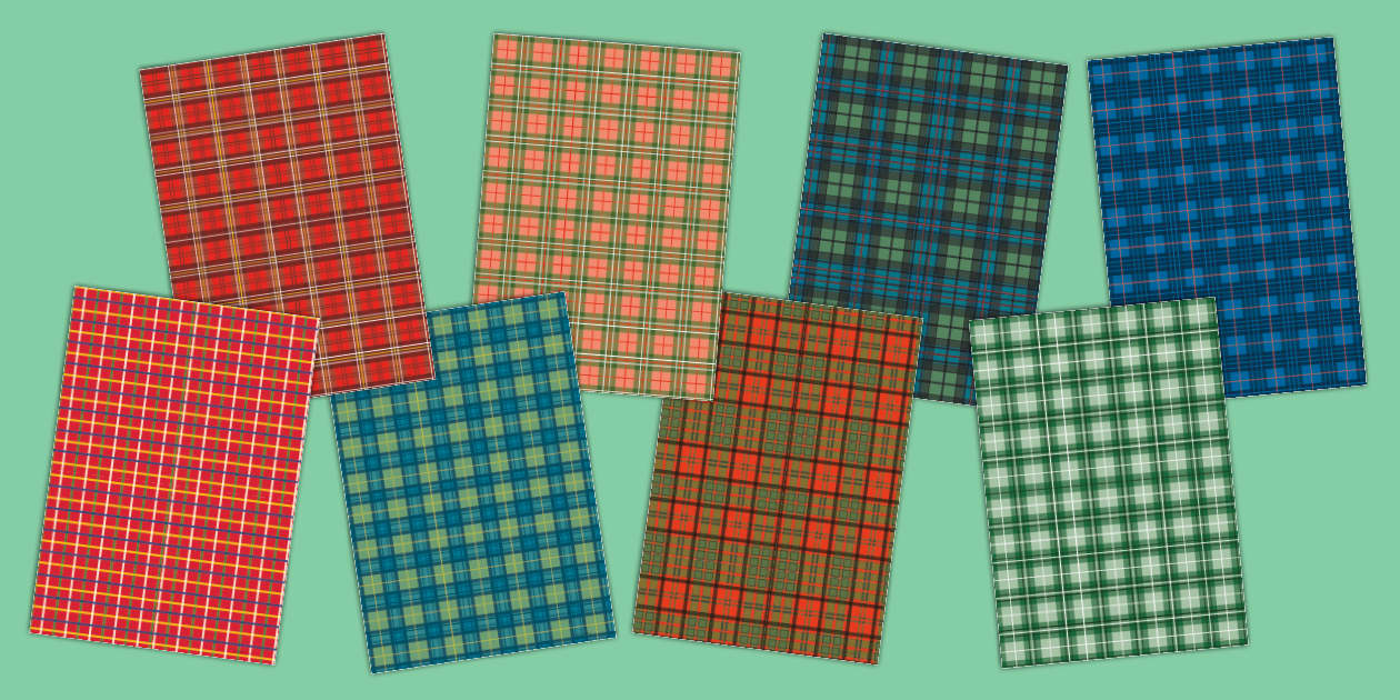 Tartan Pattern Paper Pack - Twinkl Paper (teacher made)
