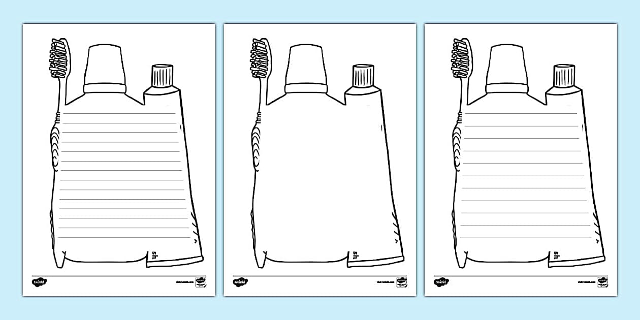 Teeth Cleaning Writing Template (teacher made) - Twinkl