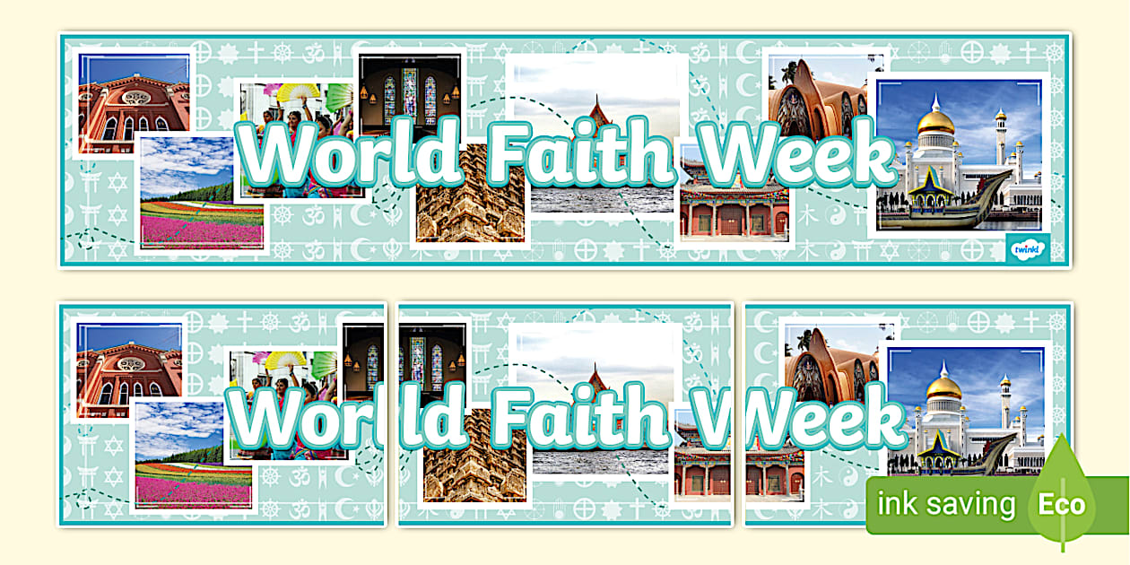 World Faith Week Display Banner (teacher made) - Twinkl
