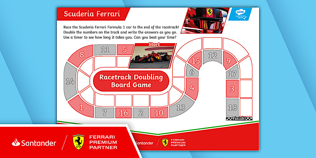 FREE! - 👉 Scuderia Ferrari F1: Racetrack Doubling Board Game