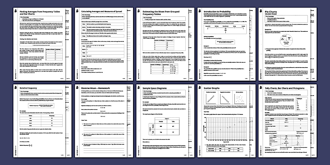 👉 KS3 Walkthrough Worksheets: Data | Statistics | Beyond Maths