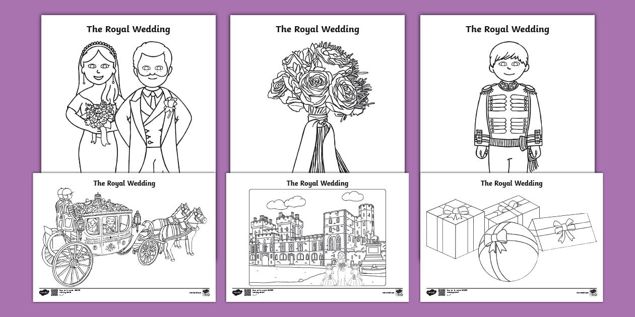 The Royal Wedding Colouring Pages - Twinkl Resources